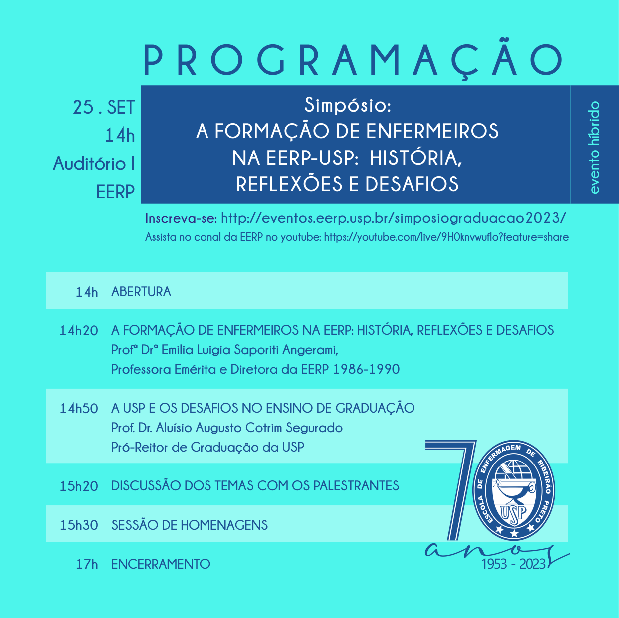 Simpósio "A formação de enfermeiros na EERP-USP: história, reflexões e ...